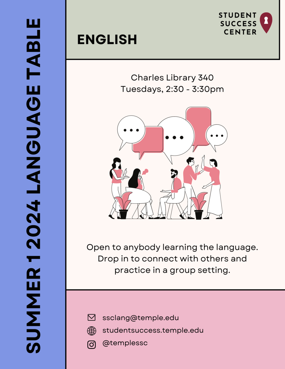 Language Tables | Temple University Student Success Center